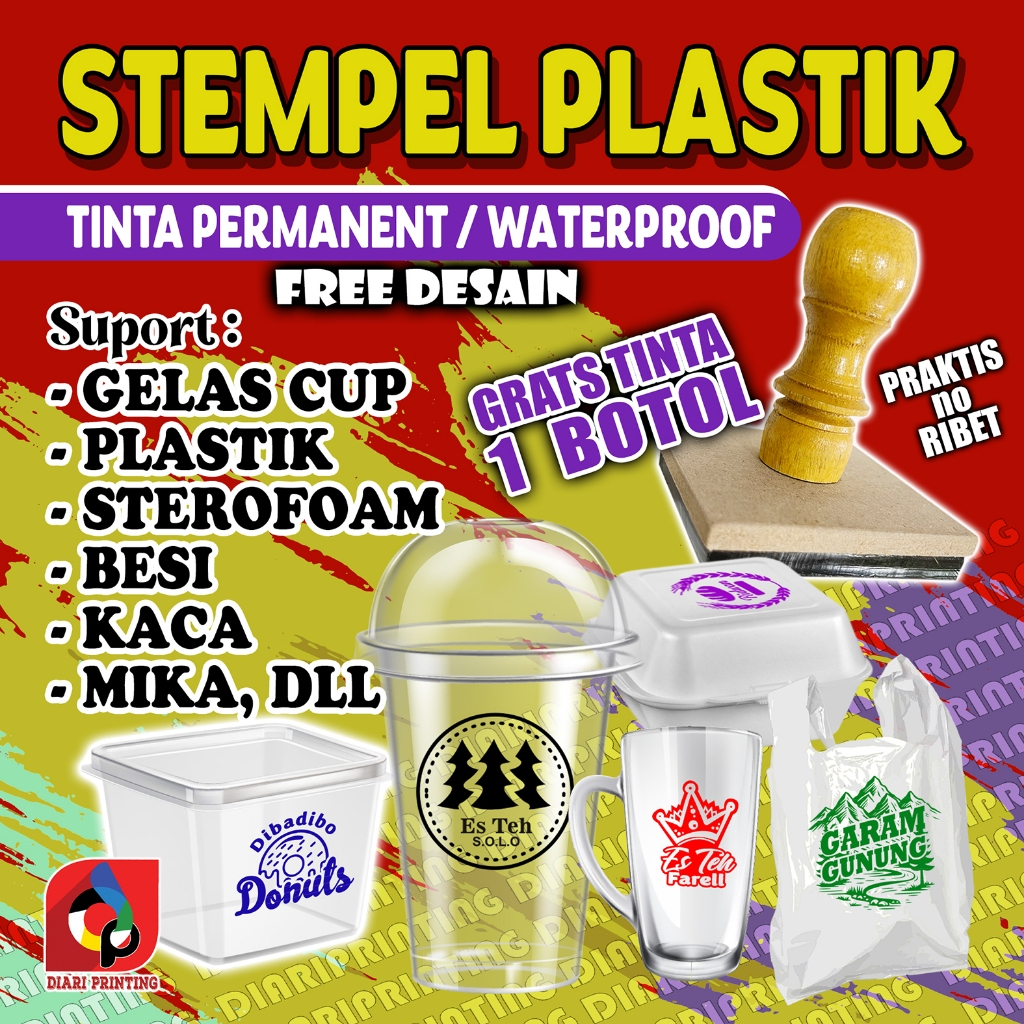 Jual STEMPEL PLASTIK / STEMPEL GELAS CUP / STEMPEL STEROFOAM / DESIGN ...