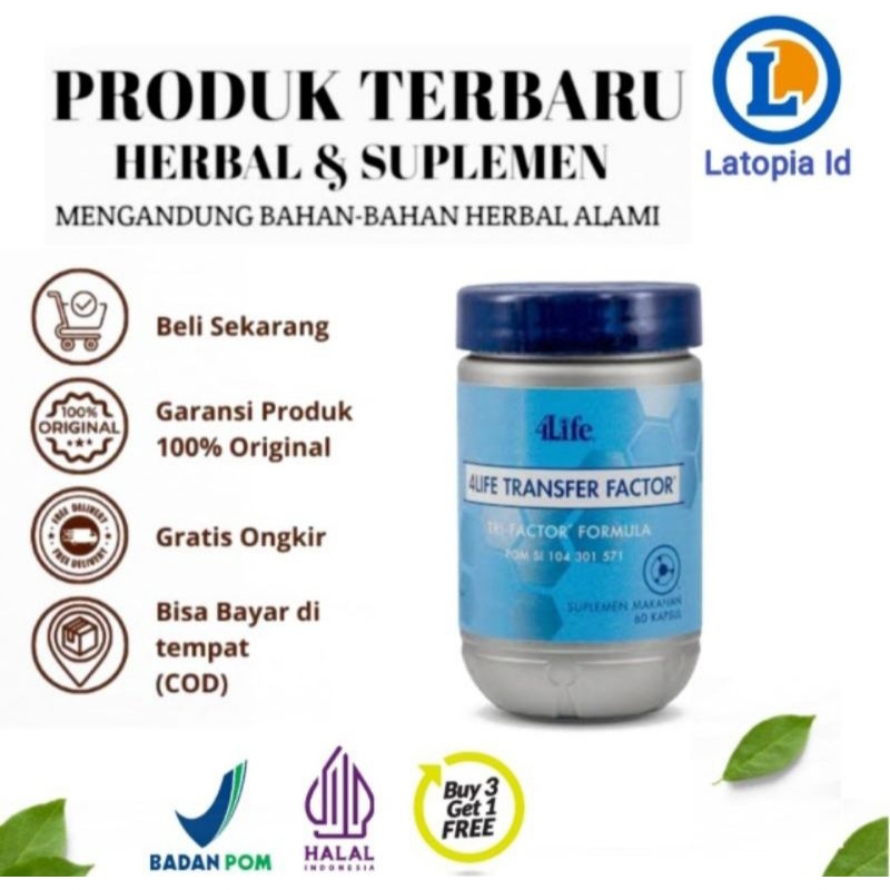 Jual 4Life Transfer Factor - Tri Factor Formula 60 Capsule | Shopee ...