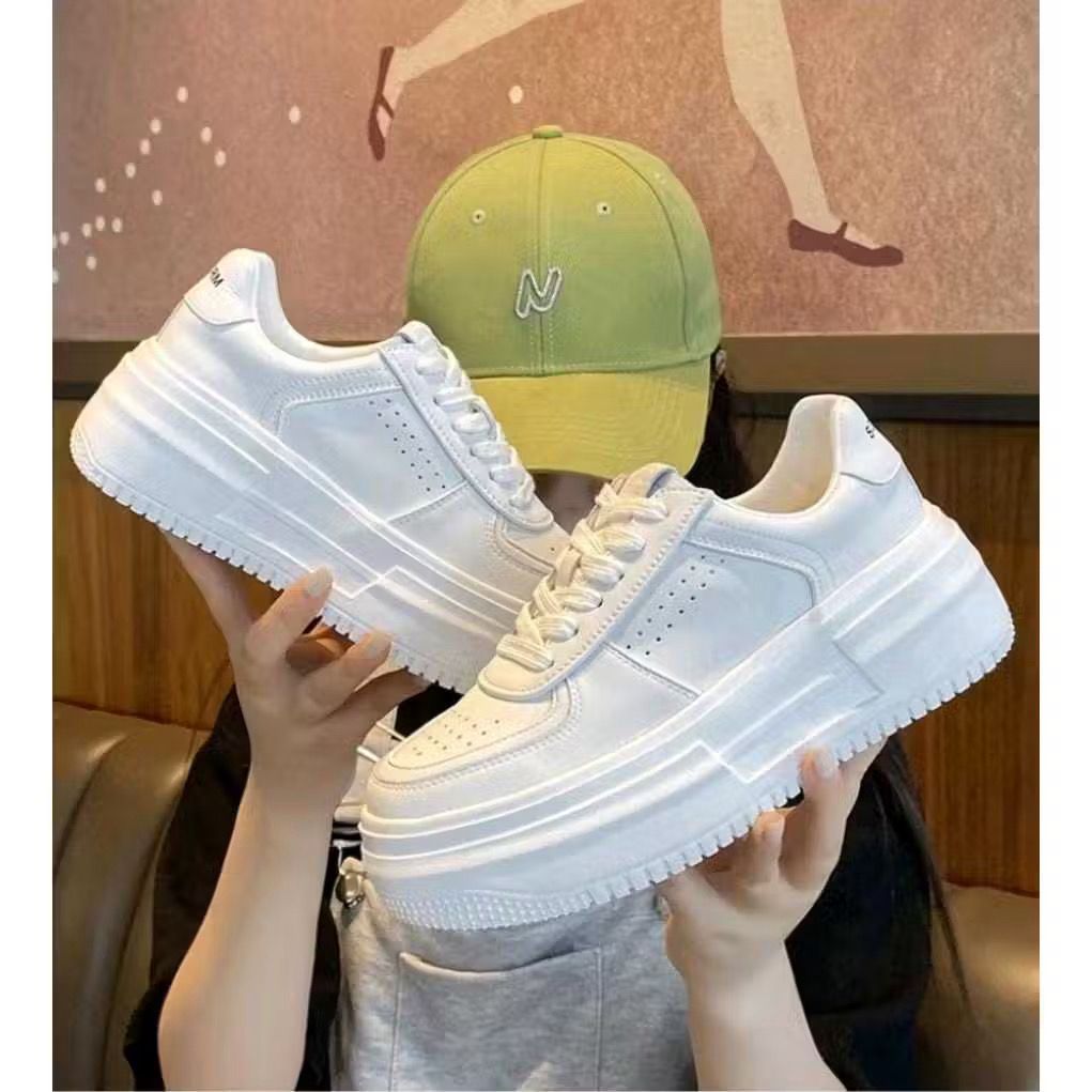 Jual Sepatu Sneakers Korea Style Simpel Putih Hiyam Polos Wanita ...