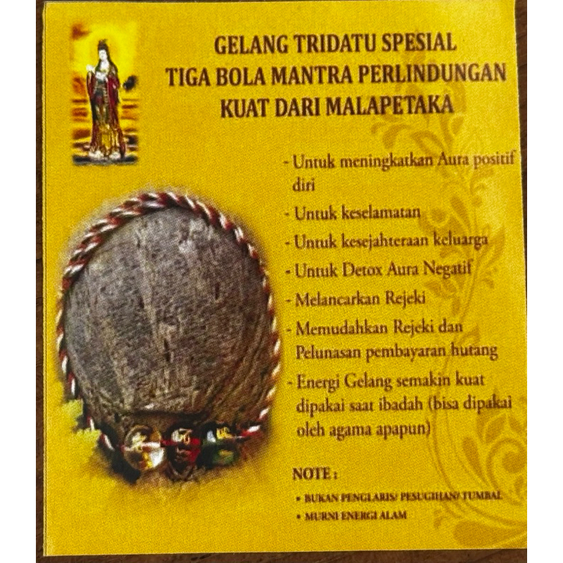 Jual BALIBLESSING Gelang Tridatu Tiga Bola Asli Khas Bali | Shopee ...