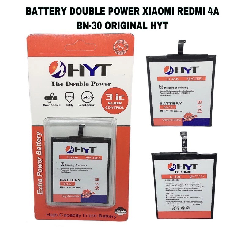 Jual BATTERY BATRE BATRE DOUBLE POWER XIAOMI REDMI 4A BN-30 BN30 ...