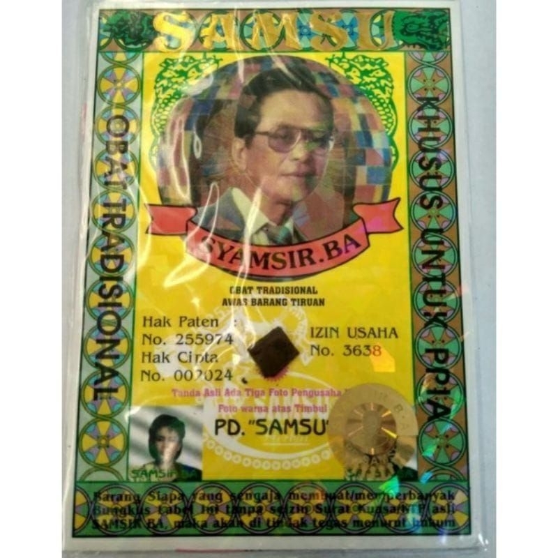 Jual obat oles pria tahan lama samsu tempel / harga 1 bungkus | Shopee ...