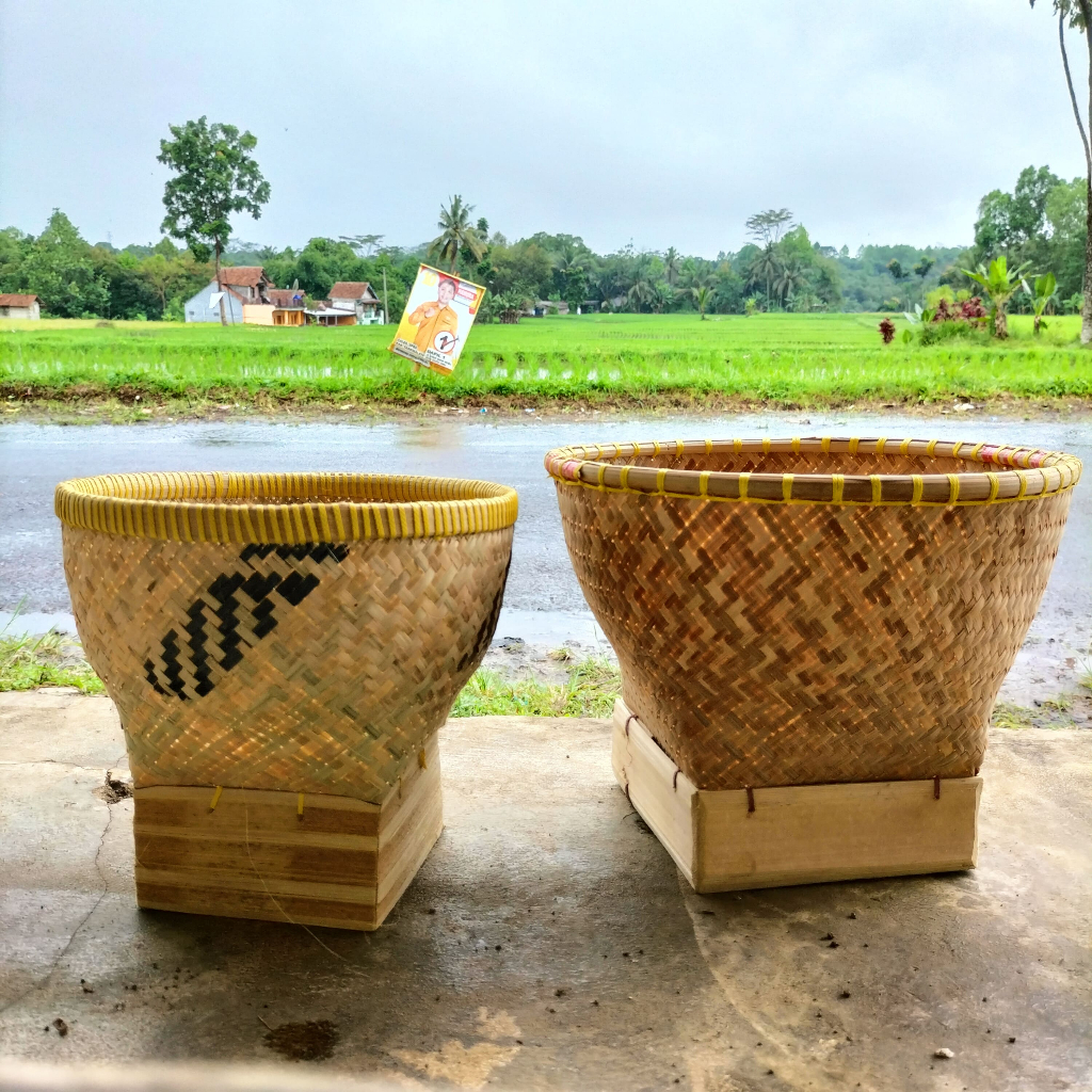 Jual Bakul nasi jumbo, Tempat nasi dari anyaman bambu, Boboko | Shopee ...