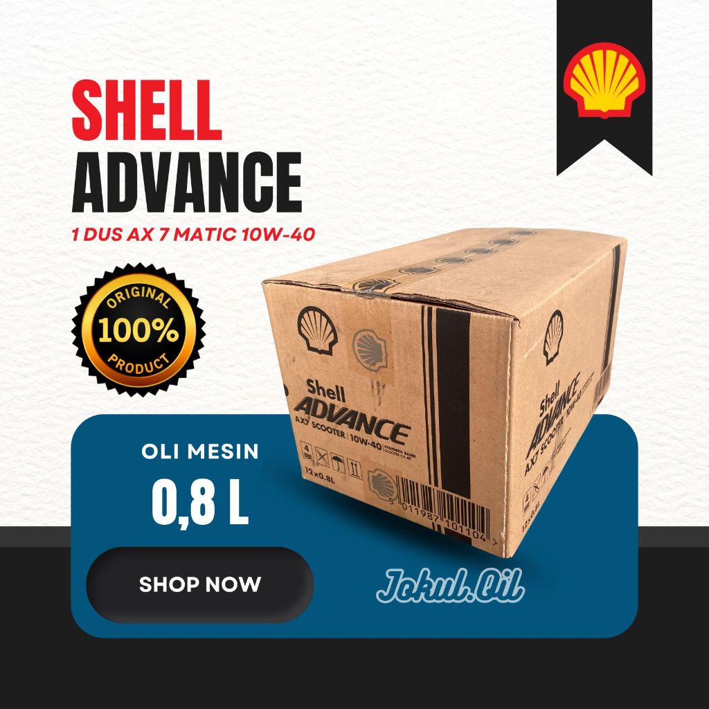 Jual 1 Dus Oli Shell Motor Matic AX7 MATIC 10W-40 Original | Shopee ...