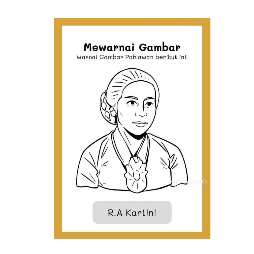 Jual 10 lembar gambar Sketsa mewarnai pahlawan nasional | Shopee Indonesia