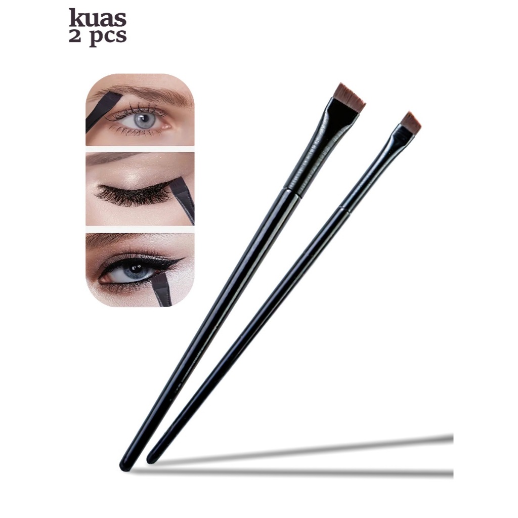 Jual Kuas Alis Hitam 2 In 1 Pen Eyebrow Brush Make Up Eye Liner Kuas ...