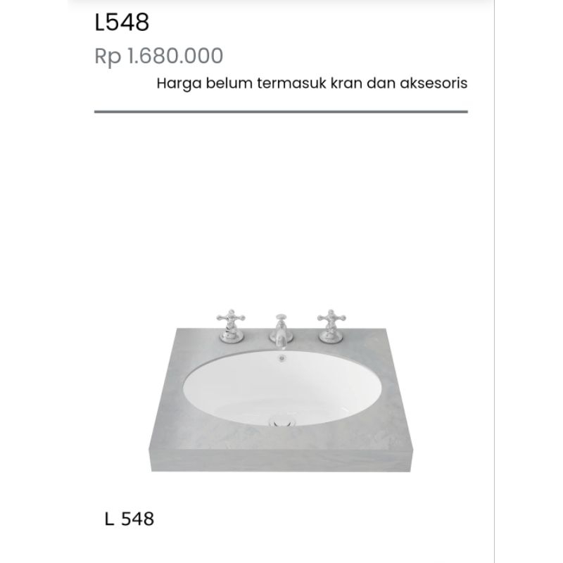 Jual WASTAFEL CUCI TANGAN TOTO Under Counter Lavatory Kualitas 1 Grade A L548 | Shopee Indonesia
