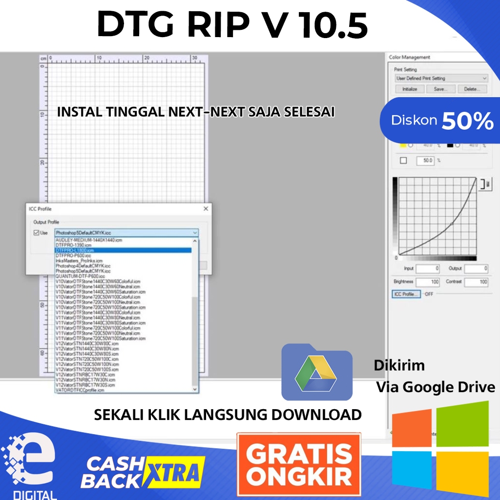 Jual Software Acrorip 10.5/DTGRIP 10.5 untuk DTF/DTG dan UV printer ...