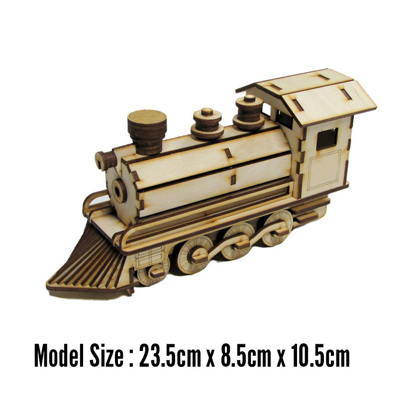 Jual Wooden Puzzle Steam Train - 3D Puzzle simulation Kereta Api Uap ...