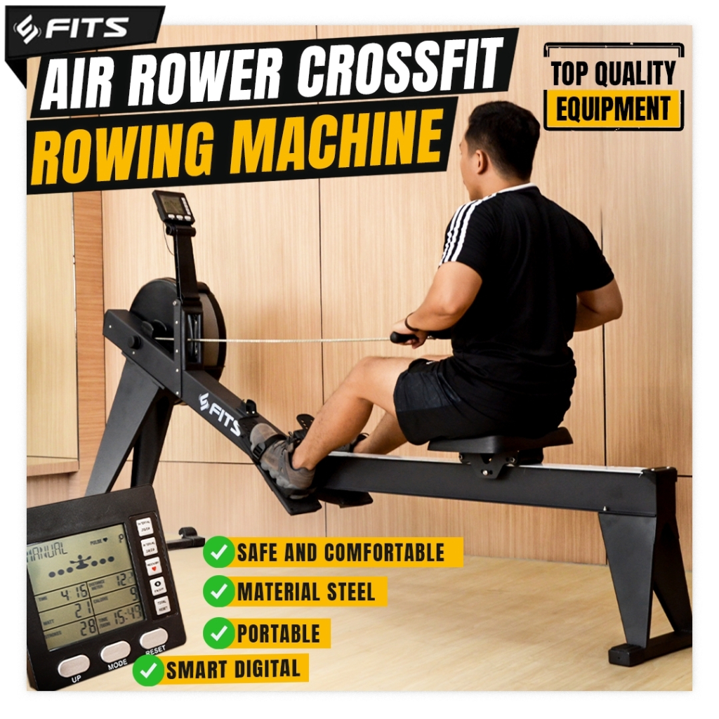 Jual FITS Air Rower Crossfit Rowing Machine Cardio Adjustable ...