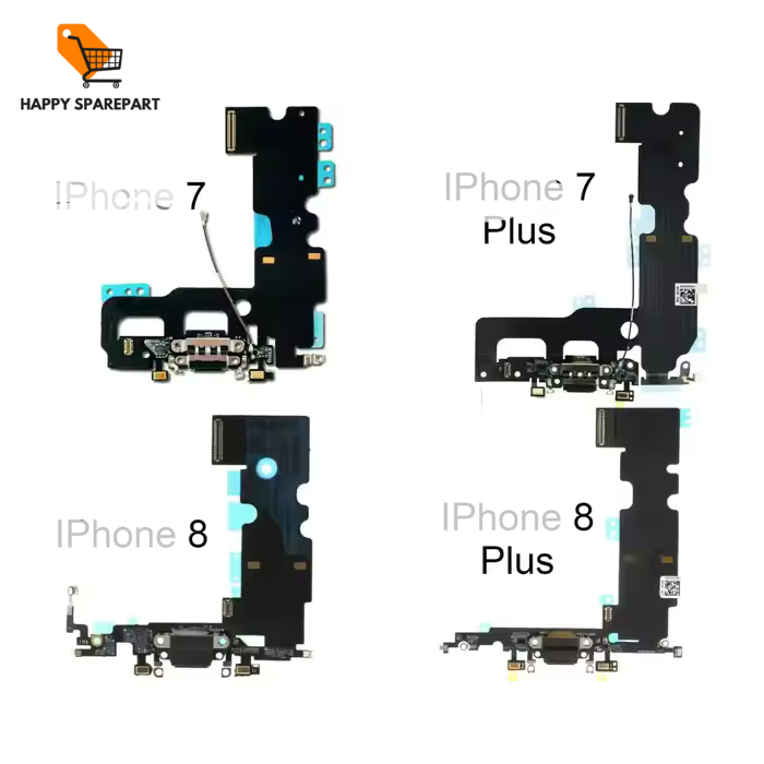 Jual KONEKTOR CHARGER IP 7 / 7PLUS / 8 / 8PLUS FLEXIBLE CAS NEW FULLSET | Shopee Indonesia