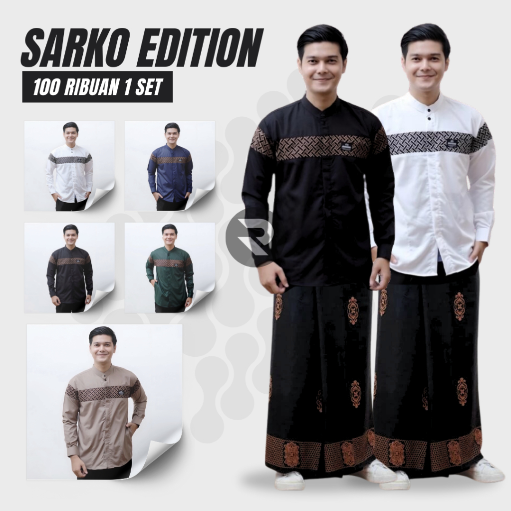 Jual Rifina Set SARKO Setelan Sarung Dan Koko Bahan Katun Pakaian ...