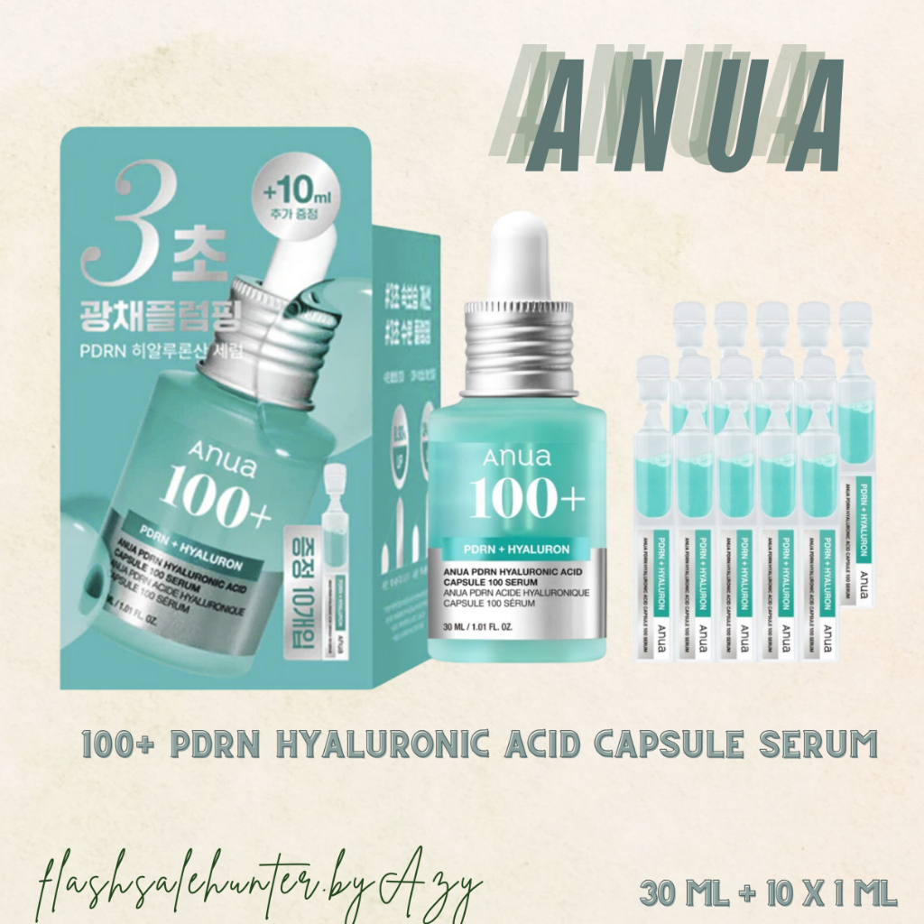 Jual ANUA PDRN Hyaluron Hyaluronic Acid Capsule 100 Serum 30 ml + 1 ml x 10 EA Anua 100+ PDRN ...