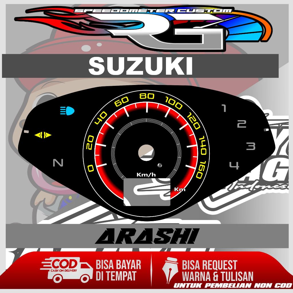 Jual PAPAN SPEEDOMETER CUSTOM SUZUKI ARASHI | Shopee Indonesia