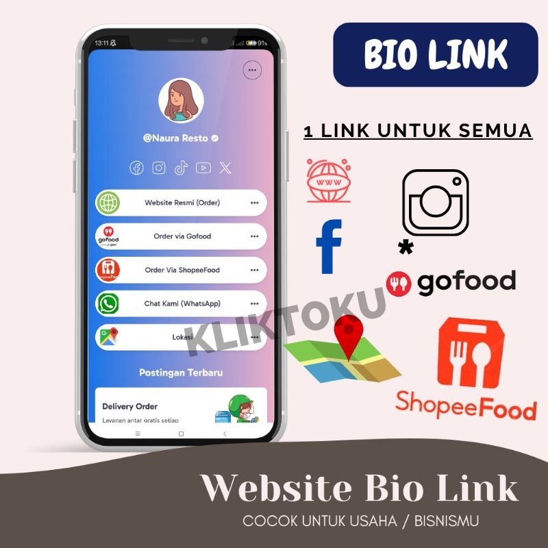 Jual jasa Pembuatan Website Bio Link untuk Bisnis/Toko | Shopee Indonesia