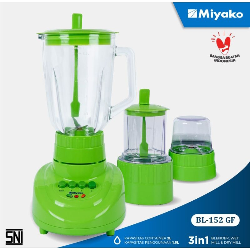 Jual Blender Miyako Tabung Kaca/Blender Miyako Bl-151GF/Blender Miyako BL-152 GF | Shopee Indonesia
