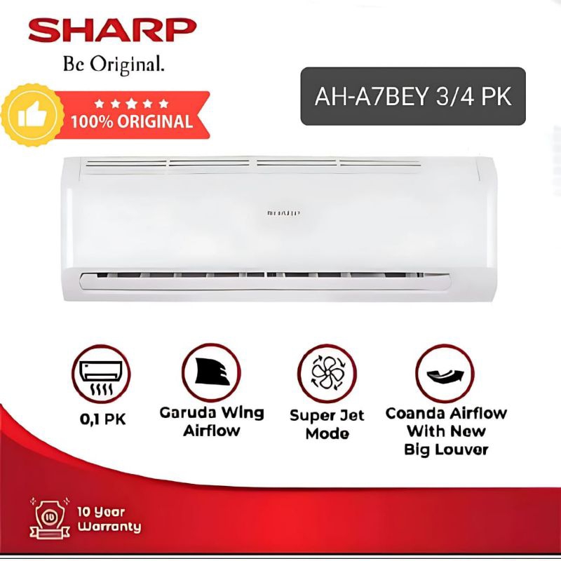 Jual AC SHARP AH-A7BEY 3/4 PK FREON R32 (GARANSI RESMI) | Shopee Indonesia