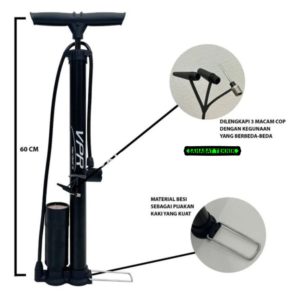 Jual VPR Pompa Angin Ban Sepeda Motor Bola Tabung Pentil Hand Pump ...