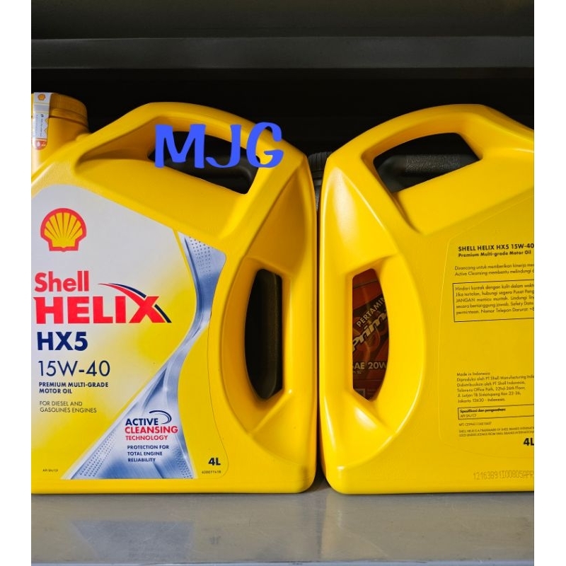 Jual Oli Mesin Mobil Shell Helix HX5 15W-40 4Liter/Oli Mesin Mobil (1 ...