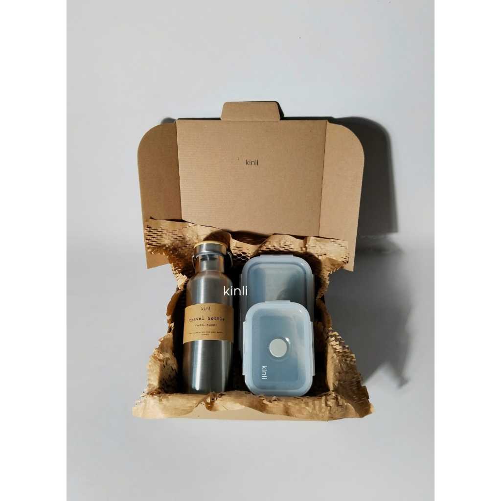 Jual khana sustainable zero waste gift set lunch box collapsible cup ...