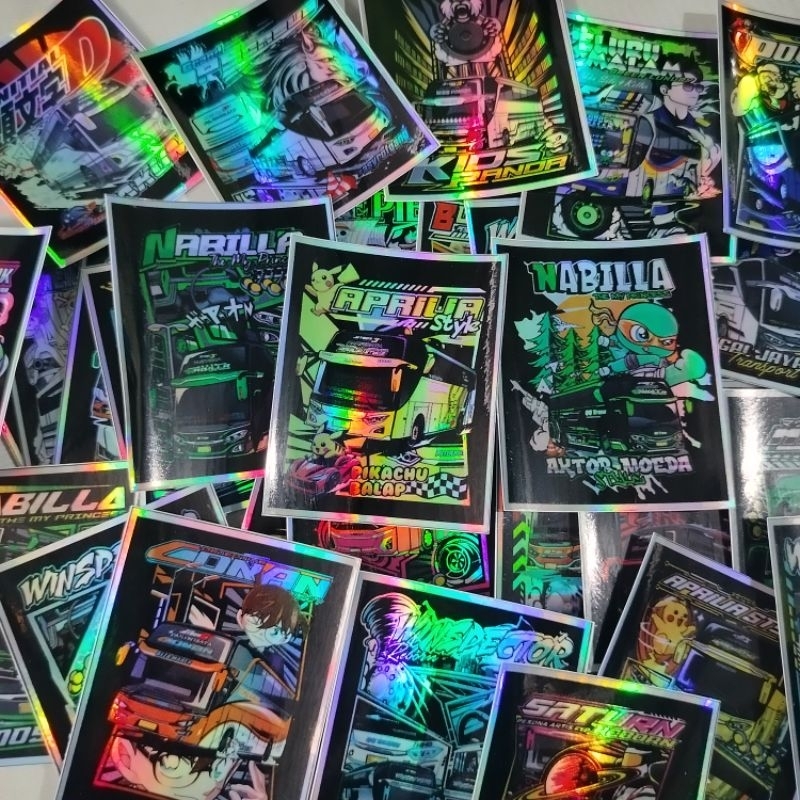 Jual Stiker TCI Pemburu Basuri 60 Pcs Bus Viral Terbaru Sticker Bus ...