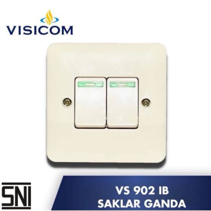 Jual Saklar Engkel Double Inbow Ganda Tanam Dinding IB VISICOM VS 902 ...