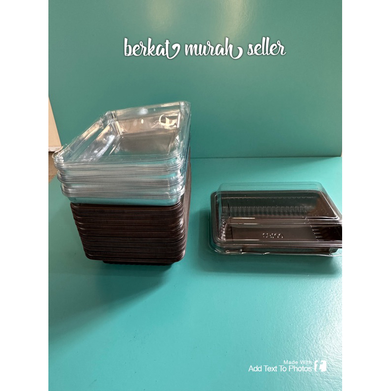 Jual Mika SB 100 ukuran 10,5x7,3x3,5cm/ Mika kue SB 100 / Mika kue Kotak Kecil / Mika Brownies ...