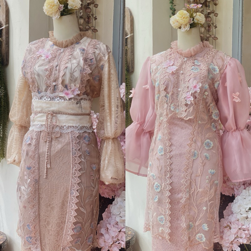 Jual Beachylooks Kebaya Wisuda Lamaran bhianka Garden | Shopee Indonesia