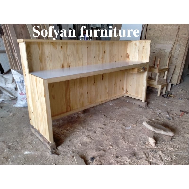 Jual meja bar minimalis / meja kasir / meja cafe end warkop / meja bar ...