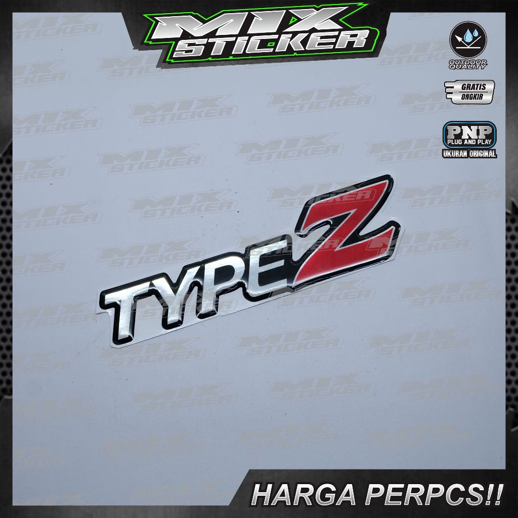 Jual Emblem timbul Type Z honda city / emblem honda city Type Z 3D ...