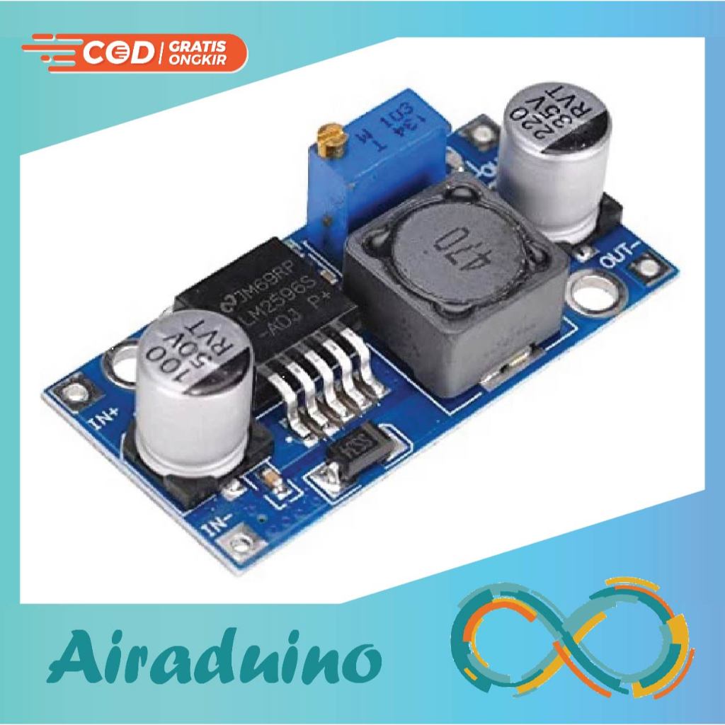 Jual LM2596 Modul Step Down Penurun Tegangan DC-DC 3-40V TO 1.5-35V 3A ...