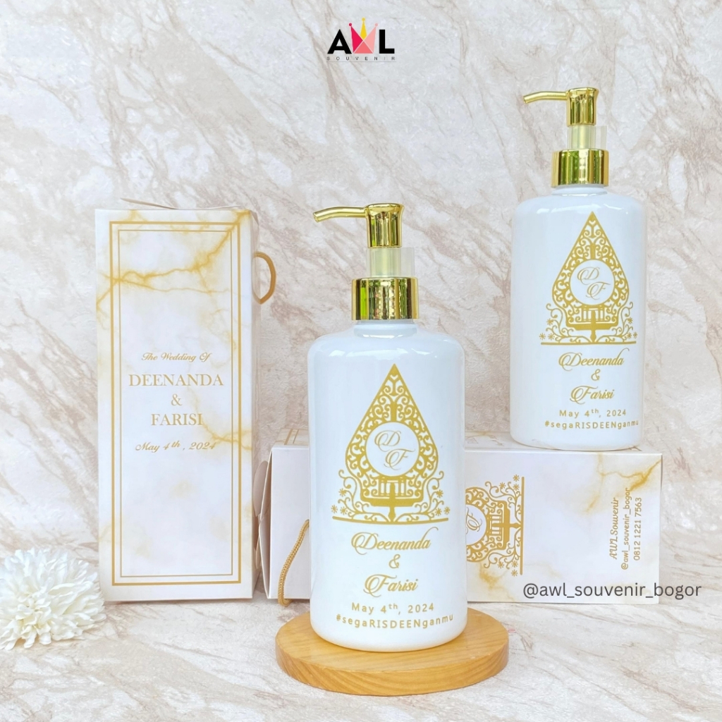 Jual SOUVENIR BOTOL SABUN PLASTIK PREMIUM GLOSSY 500ML DENGAN SABLON ...