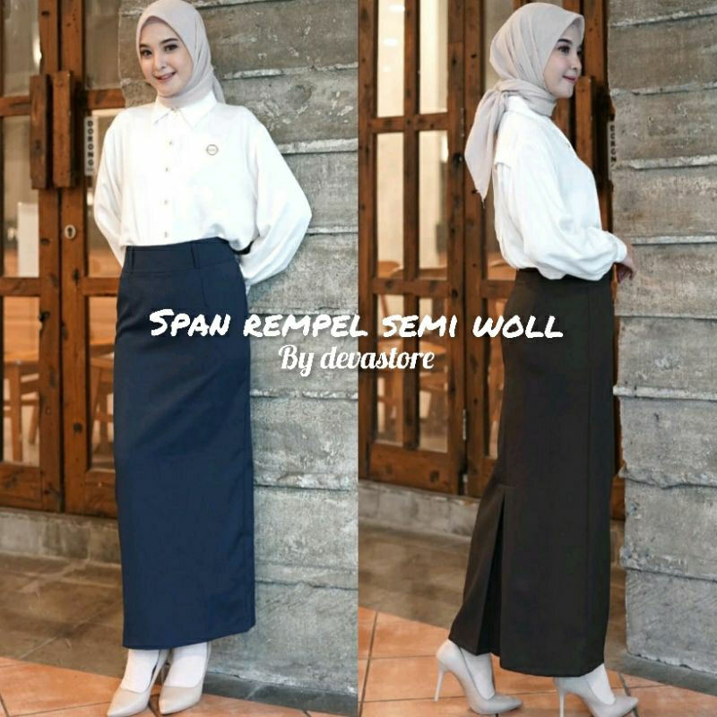 Jual Rok A Line Panjang Polos Formal Kerja Kantor Rok A Line Skirt ...