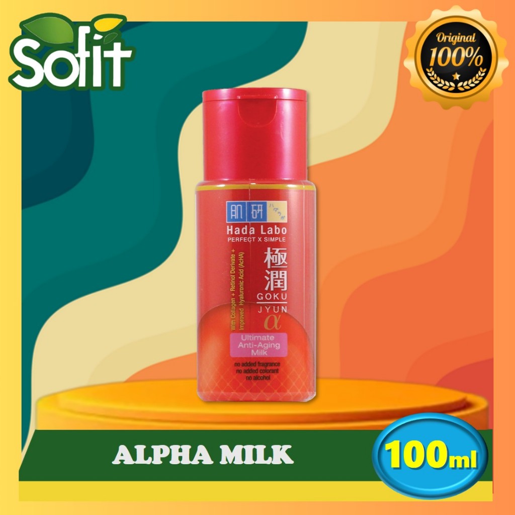 Jual Hada Labo Gokujyun Alpha Milk 100ml | Hadalabo Gokujun Alpa Alfa ...