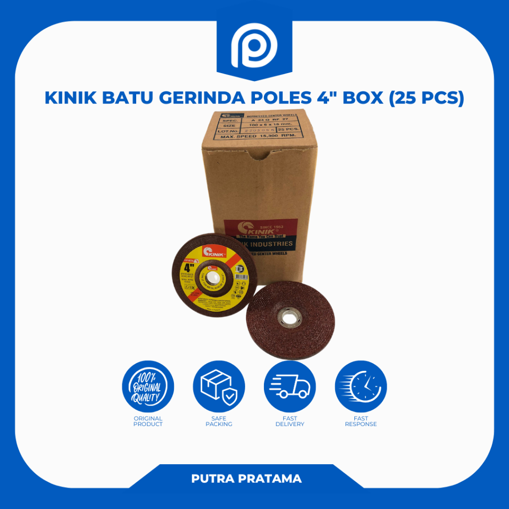 Jual KINIK BATU GERINDA POLES 4" BOX (25 PCS) | Kinik Batu Poles ...