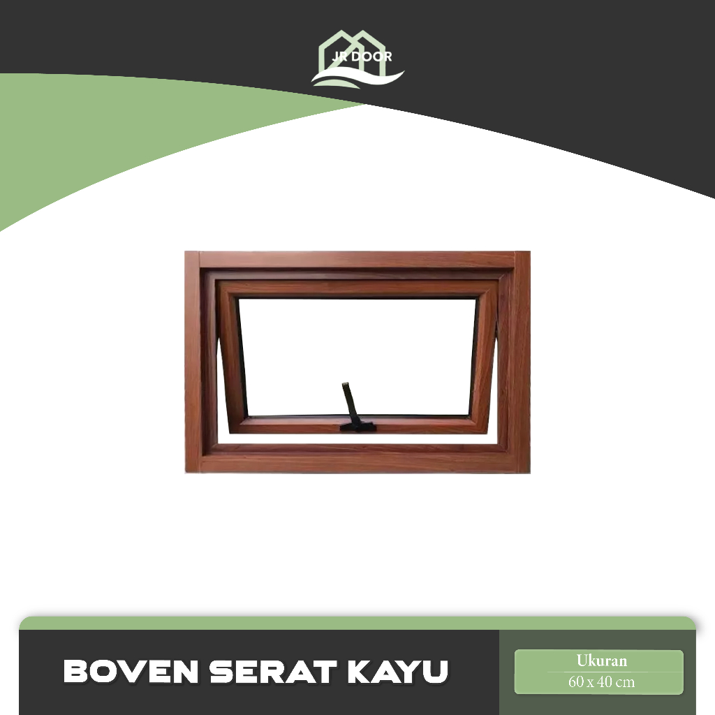 Jual JRDOOR - (60X40 JENDELA BOVEN SERAT KAYU) SET JENDELA ALUMINIUM ...