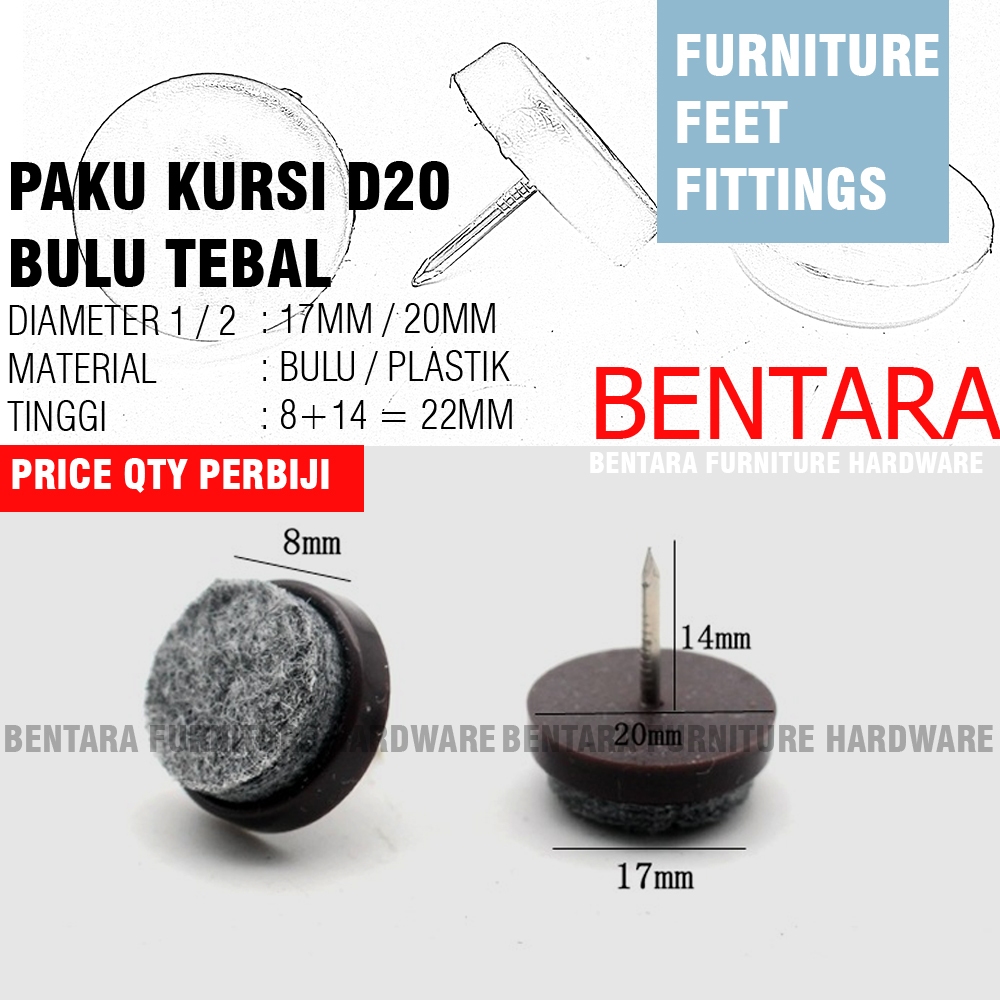 Jual PAKU BULU PAKU KURSI KAYU D20 X 14MM Bulat - PAKU UNTUK KAYU KURSI ...