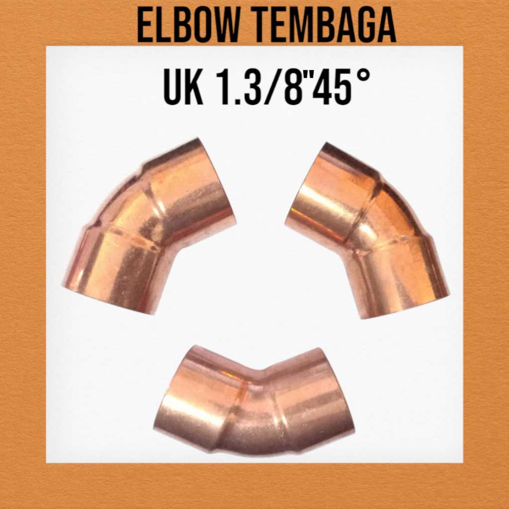Jual Elbow Tembaga Copper Keni Knee Sambungan Pipa Tembaga 45° 1.3/8" 35mm | Shopee Indonesia