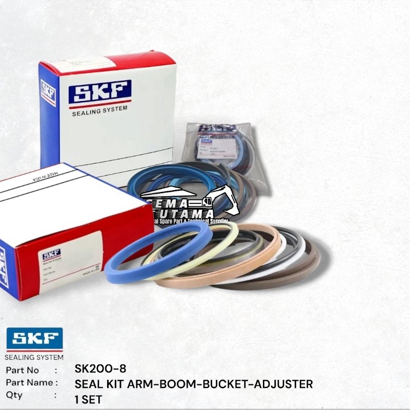 Jual Seal Kit Arm Boom Bucket Adjuster SK200-8 SKF / Alat Berat Kobelco ...