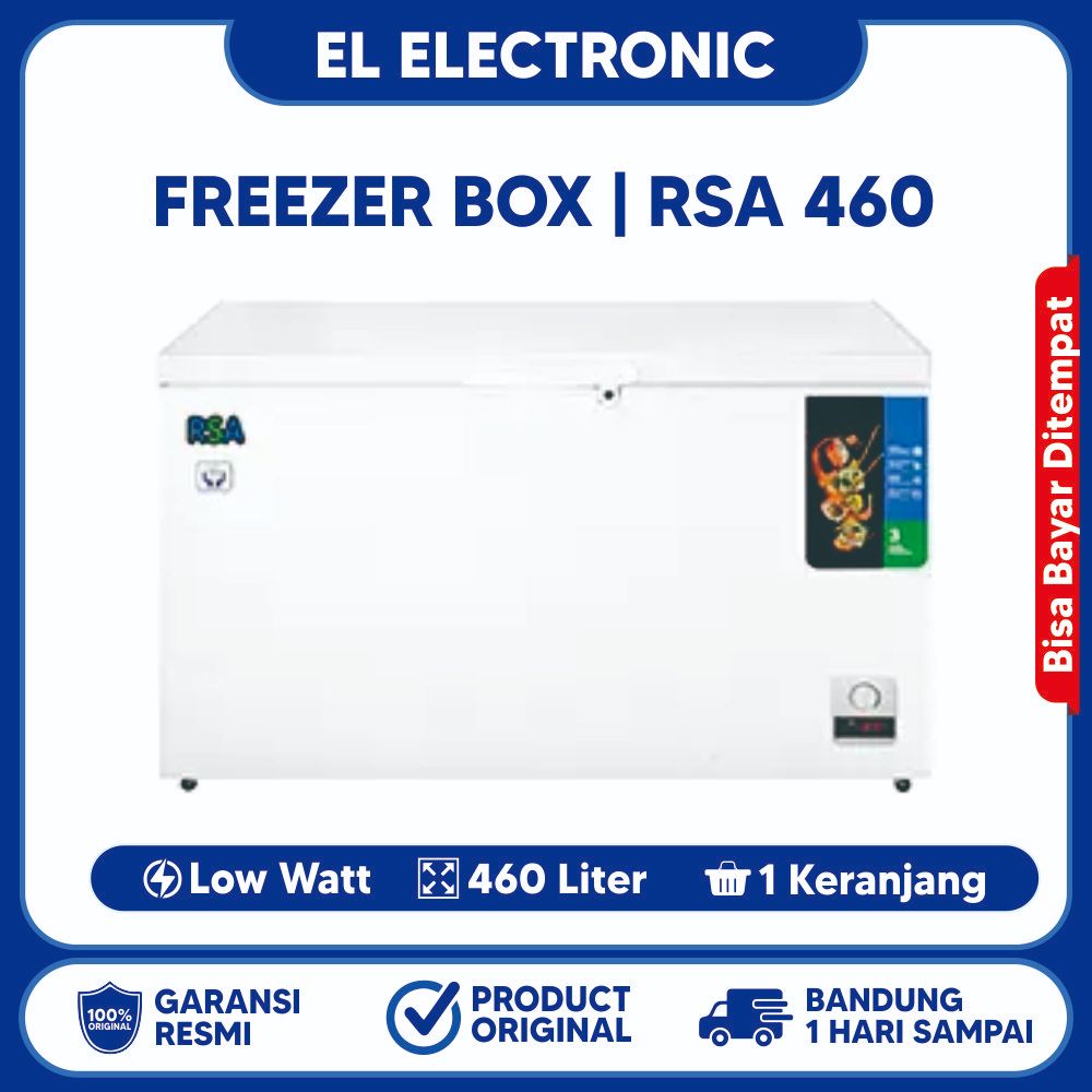 Jual CHEST FREEZER RSA TYPE CF 460 GARANSI RESMI | Shopee Indonesia