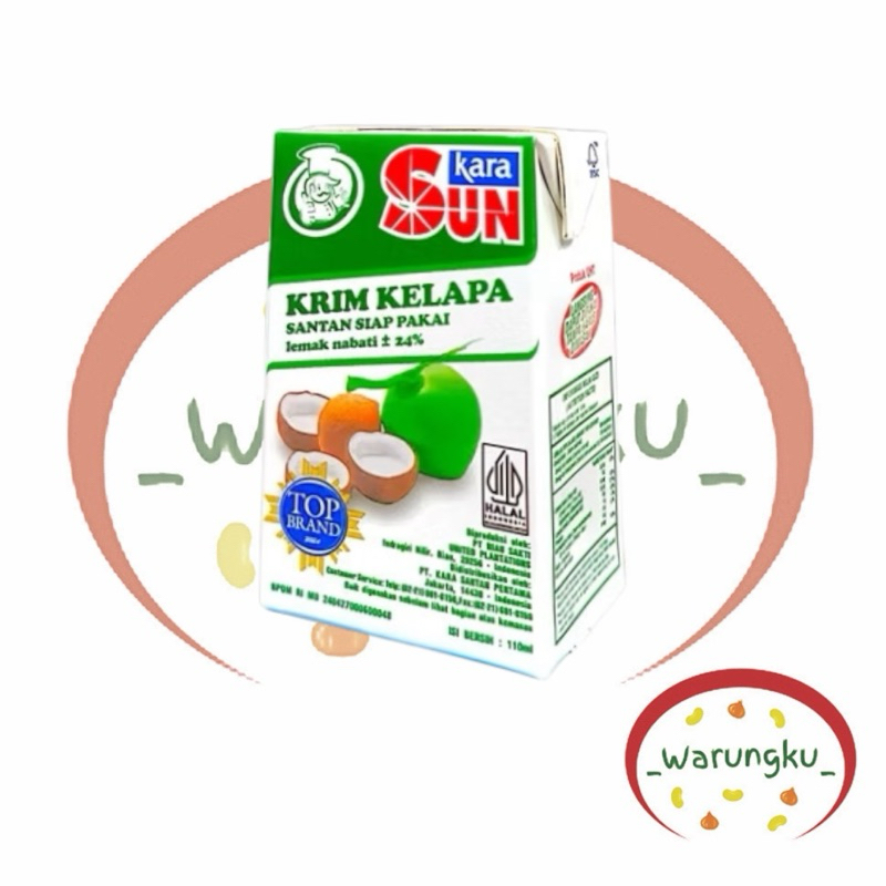 Jual Sunkara 110ml KOTAK MINI Santan Cair Kelapa Sun Kara | Shopee ...