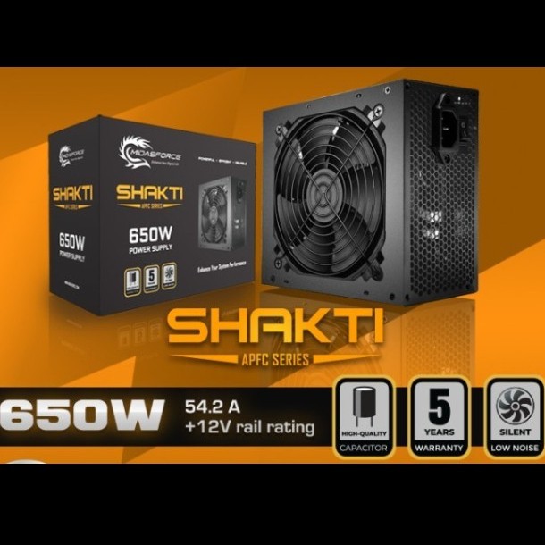 Jual PSU 650W Midasforce Shakti - Power Supply 650Watt Midas Force ...