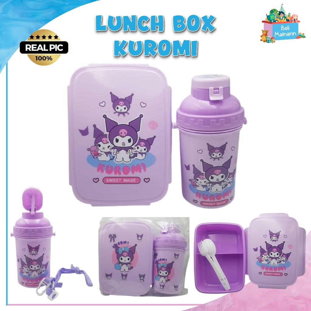 Jual KOTAK MAKAN ANAK KUROMI LUNCH BOX KUROMI TEMPAT MAKAN ANAK SET KARAKTER KUROMI | Shopee ...