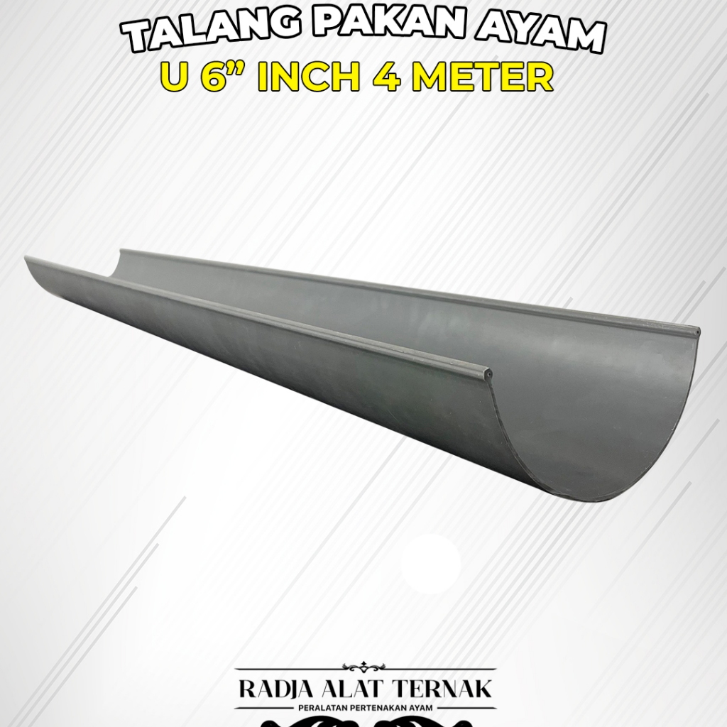 Jual Talang Pakan Ayam Petelur PVC U 6" Inch 4 m Tempat Makan Layer ...