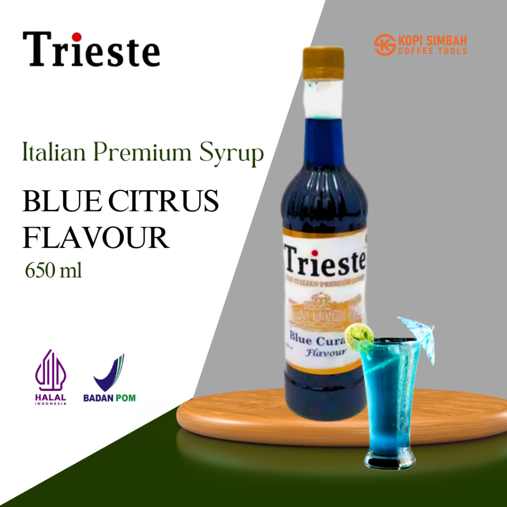 Jual Syrup TRIESTE Rasa BLUE CITRUS 650 ml Italian Premium Sirup ...