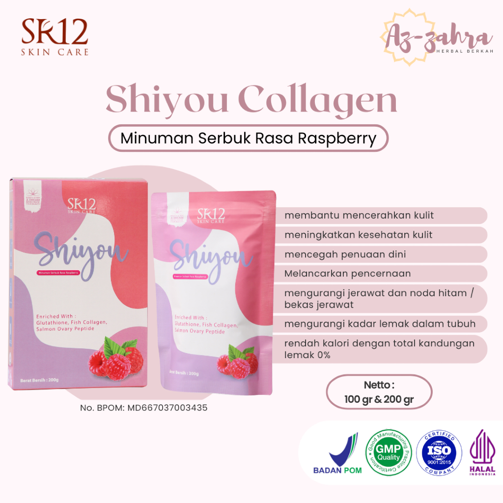 Jual SR12 SHIYOU COLLAGEN Drink | Minuman Kolagen Rasa Raspberry | Mencerahkan & Mengencangkan ...
