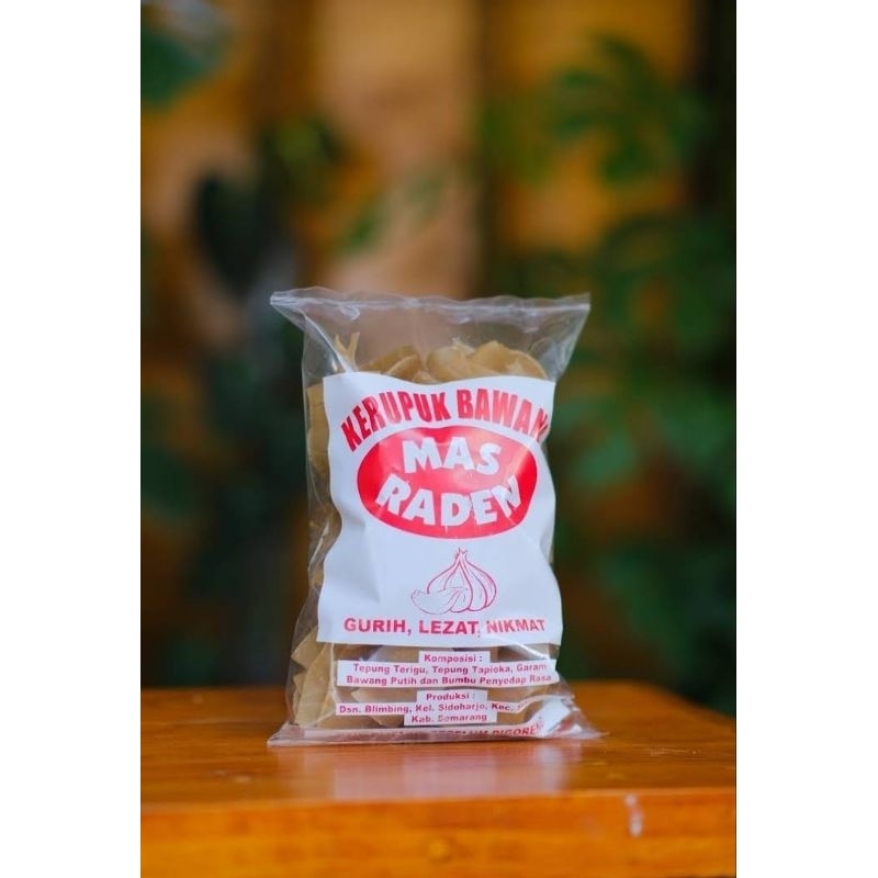 Jual kerupuk bawang mentah siap goreng cap MAS RADEN 250gr asli ...