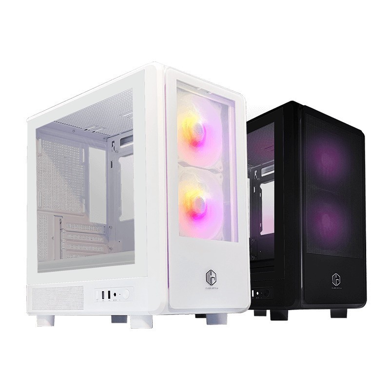 Jual Casing PC Cube Gaming EPIOM Glass M-ATX Include 2 Fan ARGB ...