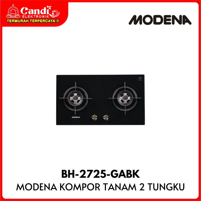 Jual MODENA Kompor Tanam Gas 2 Tungku BH-2725-GABK | Shopee Indonesia
