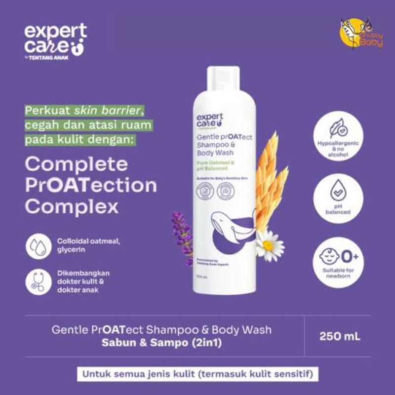 Jual EXPERT CARE GENTLE PROATECT SHAMPOO & BODY WASH 250 ML | Shopee ...